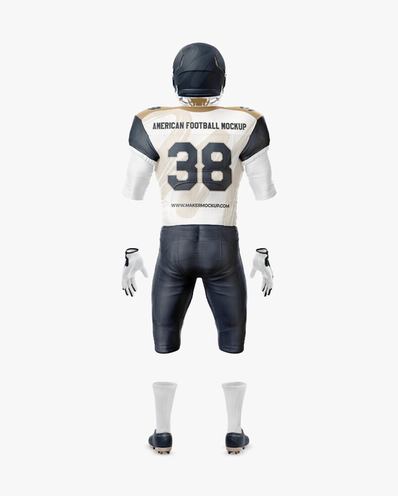 American Football Mockup - Back View PSD | Mockup Download